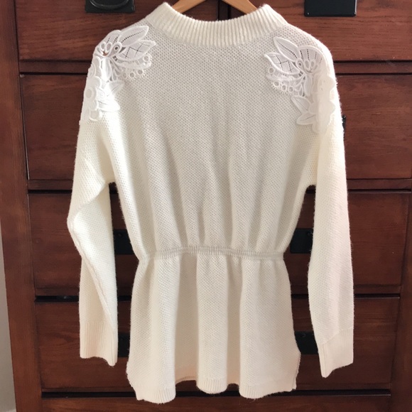 RW&CO. | Sweaters | Rwco Camber Grace Ivory Cinched Waist Acrylic Knit ...